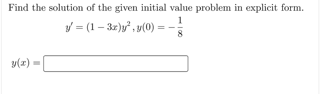 Solved Find the solution of the given initial value problem | Chegg.com