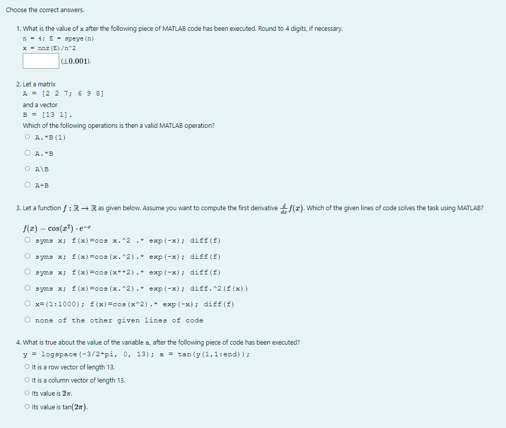 Solved 1. What is the value of x after the following piece | Chegg.com
