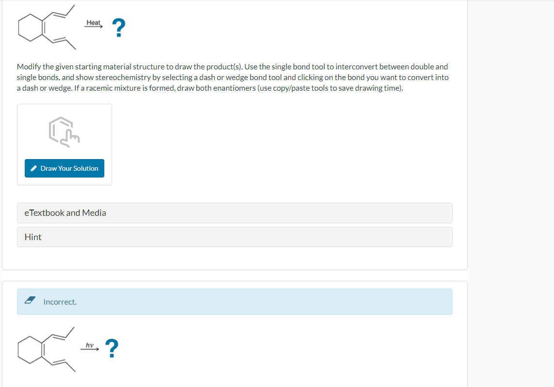 Solved Modify the given starting material structure to draw | Chegg.com