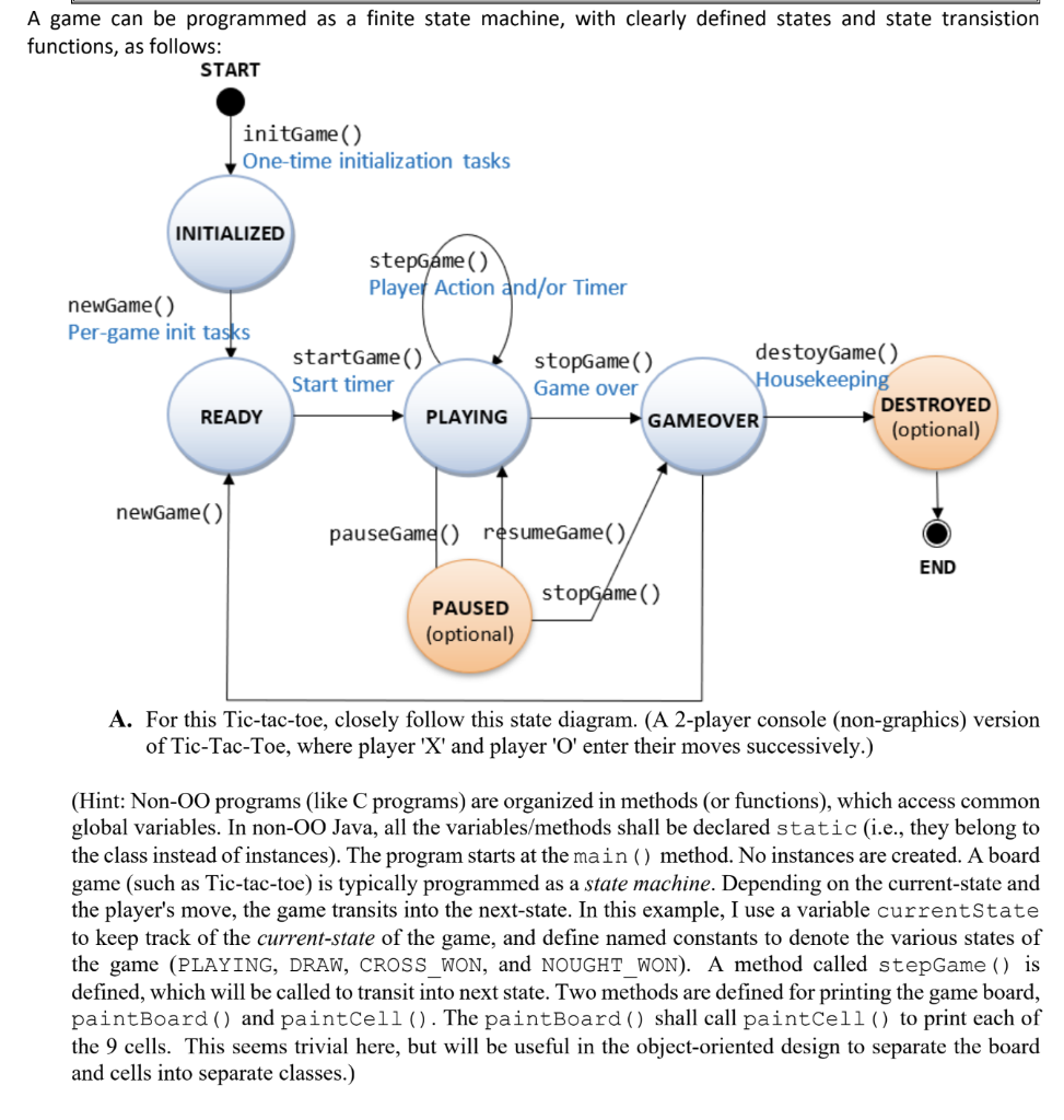Solved A game can be programmed as a finite state machine, | Chegg.com