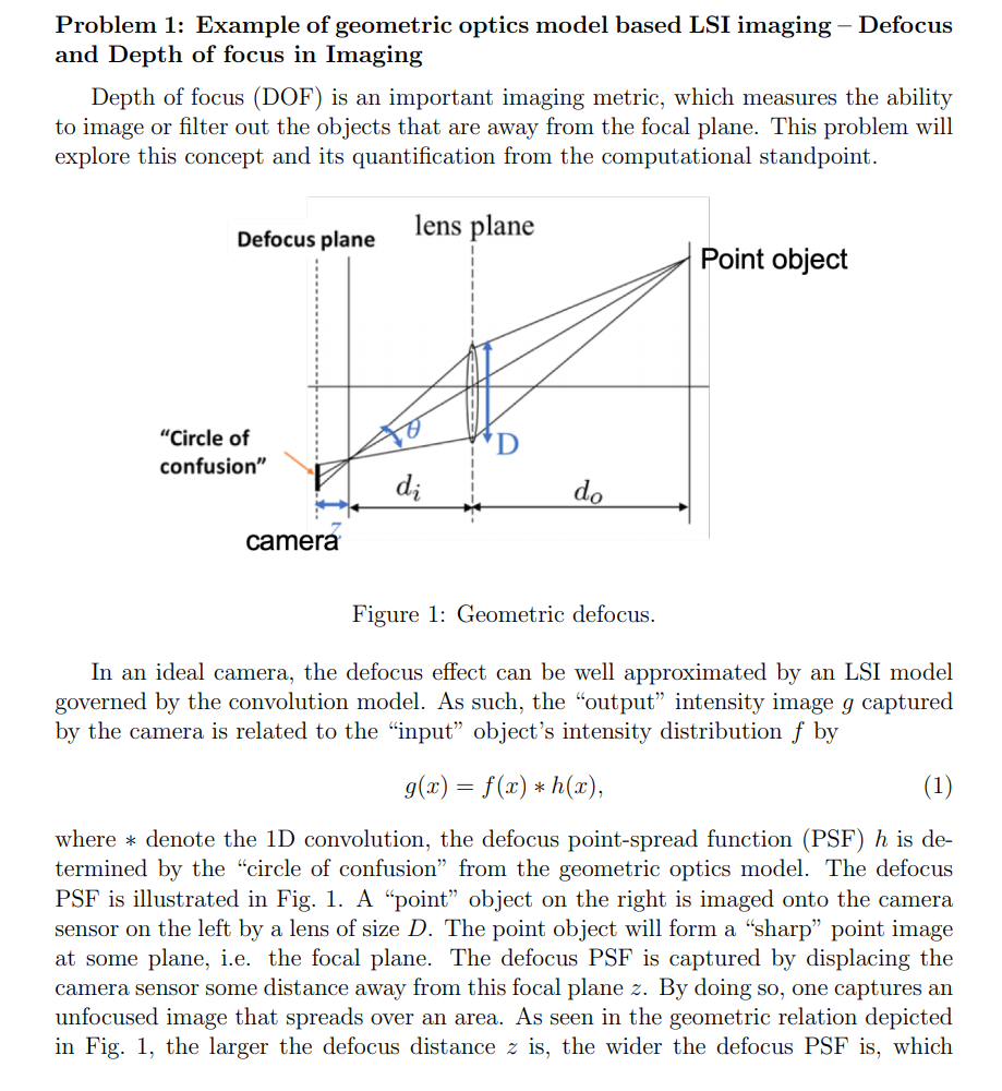 (a) Forward model of linear shift invariant (LSI) | Chegg.com
