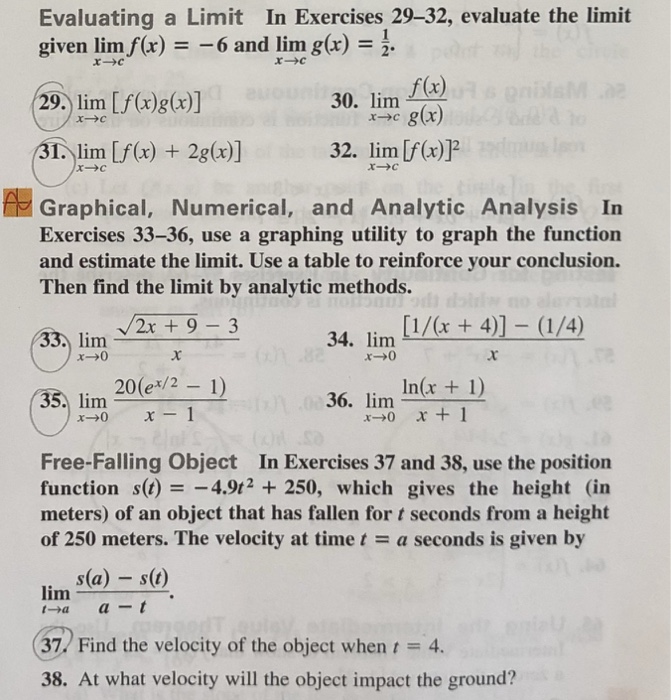Solved Evaluating a Limit In Exercises 29-32, evaluate the | Chegg.com