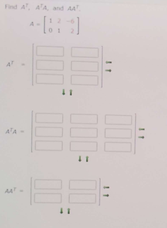 Solved Find AT,ATA, and AAT. | Chegg.com
