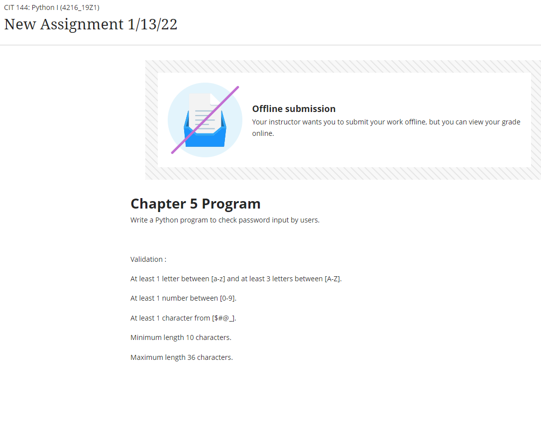 Solved CIT 144: Python 1(4216_1921) New Assignment 1/13/22 | Chegg.com