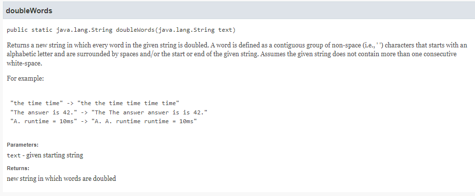 Solved Returns a new string in which every word in the given | Chegg.com