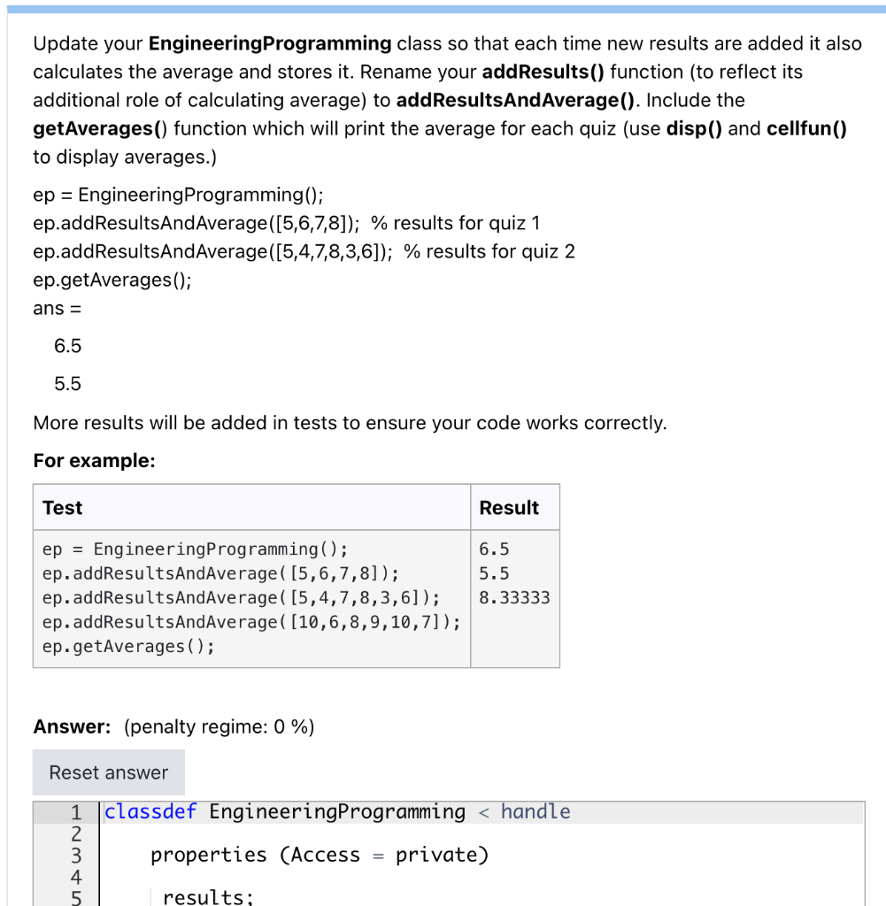 Update your Engineering Programming class so that | Chegg.com