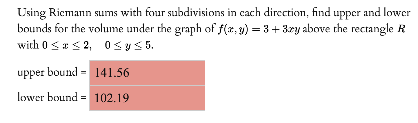 Solved Using Riemann sums with four subdivisions in each | Chegg.com