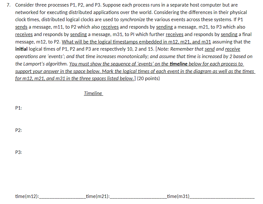 Solved Consider three processes P1, P2, and P3. Suppose each | Chegg.com