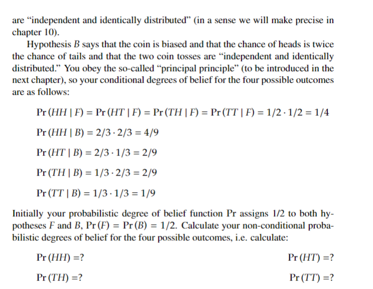 Solved Exercise 39: We toss a coin twice. There are four | Chegg.com