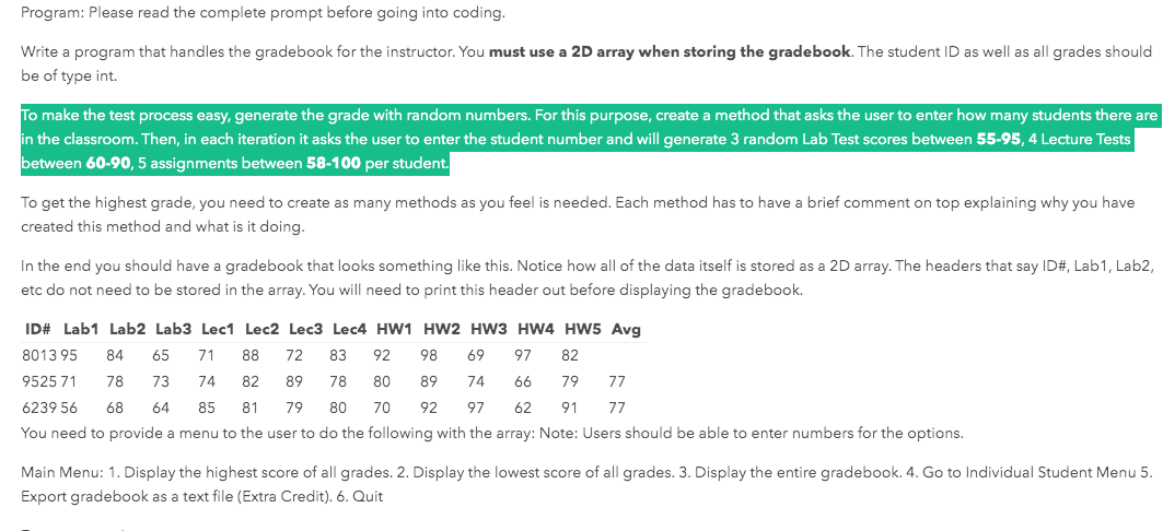 Solved Program: Please read the complete prompt before going | Chegg.com
