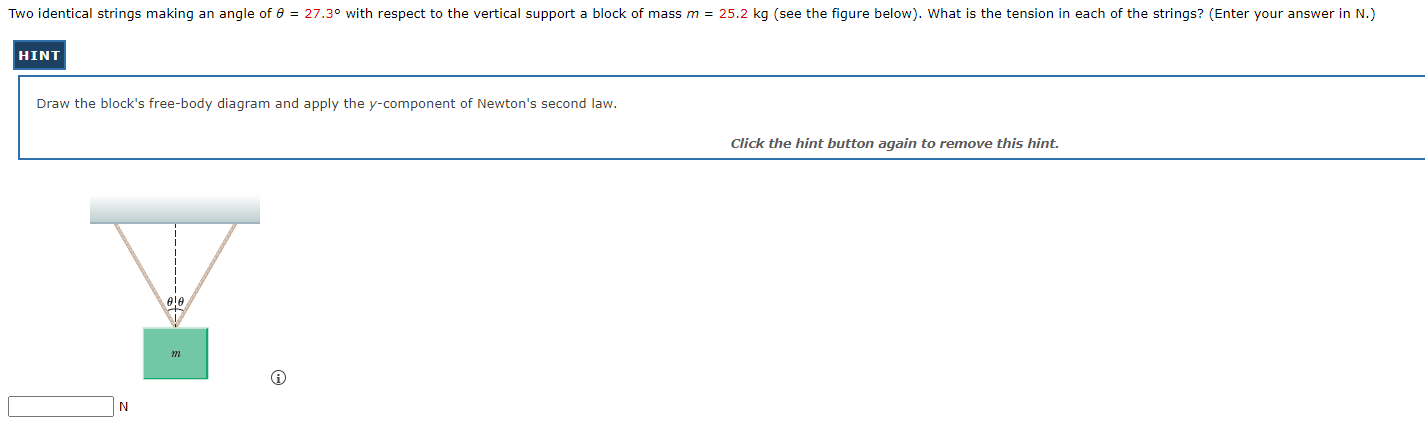 Solved Draw the block's free-body diagram and apply the | Chegg.com