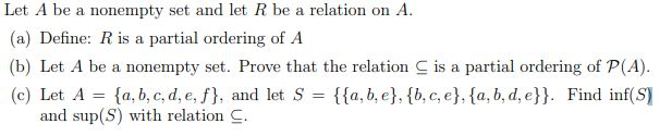Solved Let A be a nonempty set and let R be a relation on A. | Chegg.com