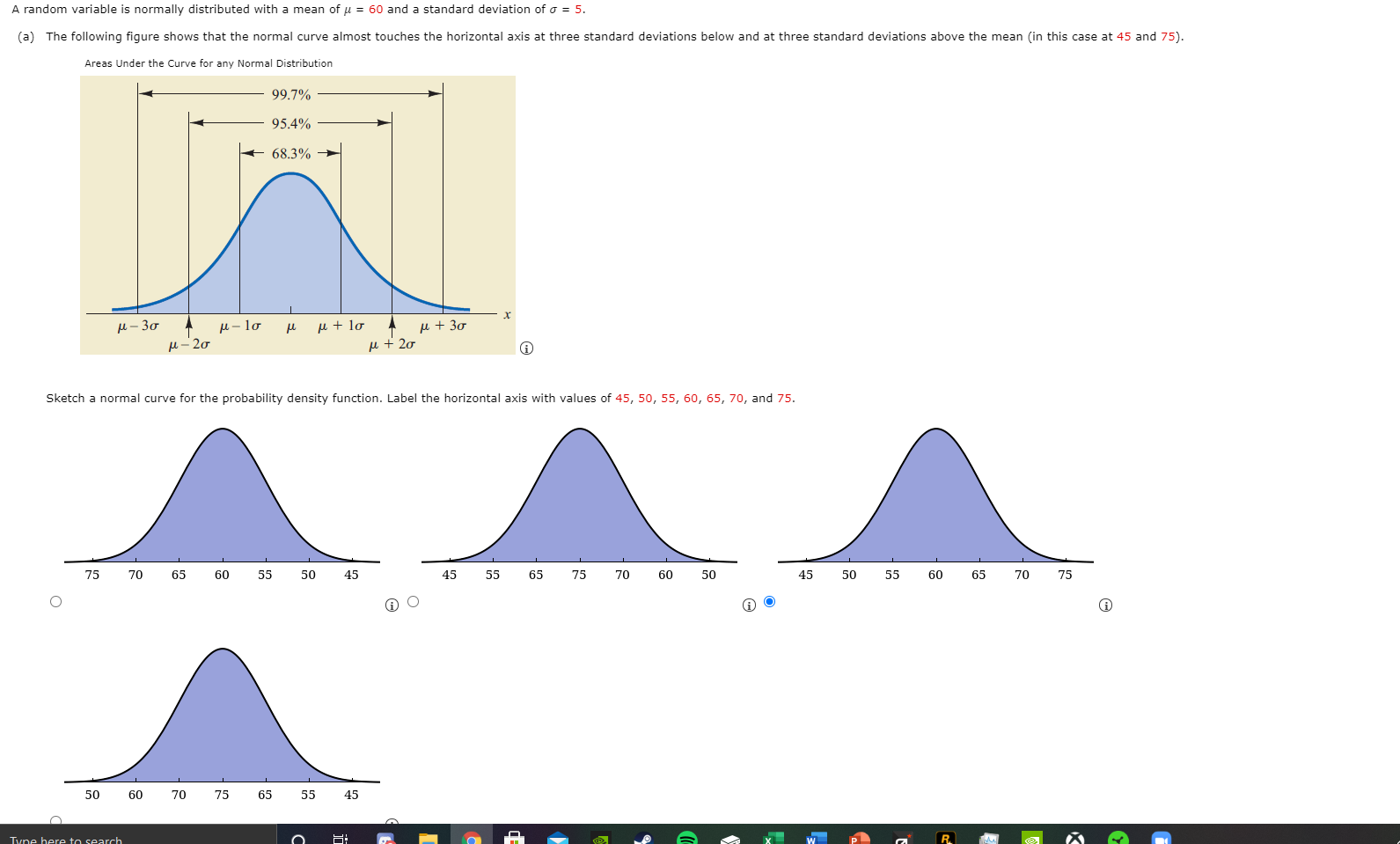 Solved A Random Variable Is Normally Distributed With A Mean 2880