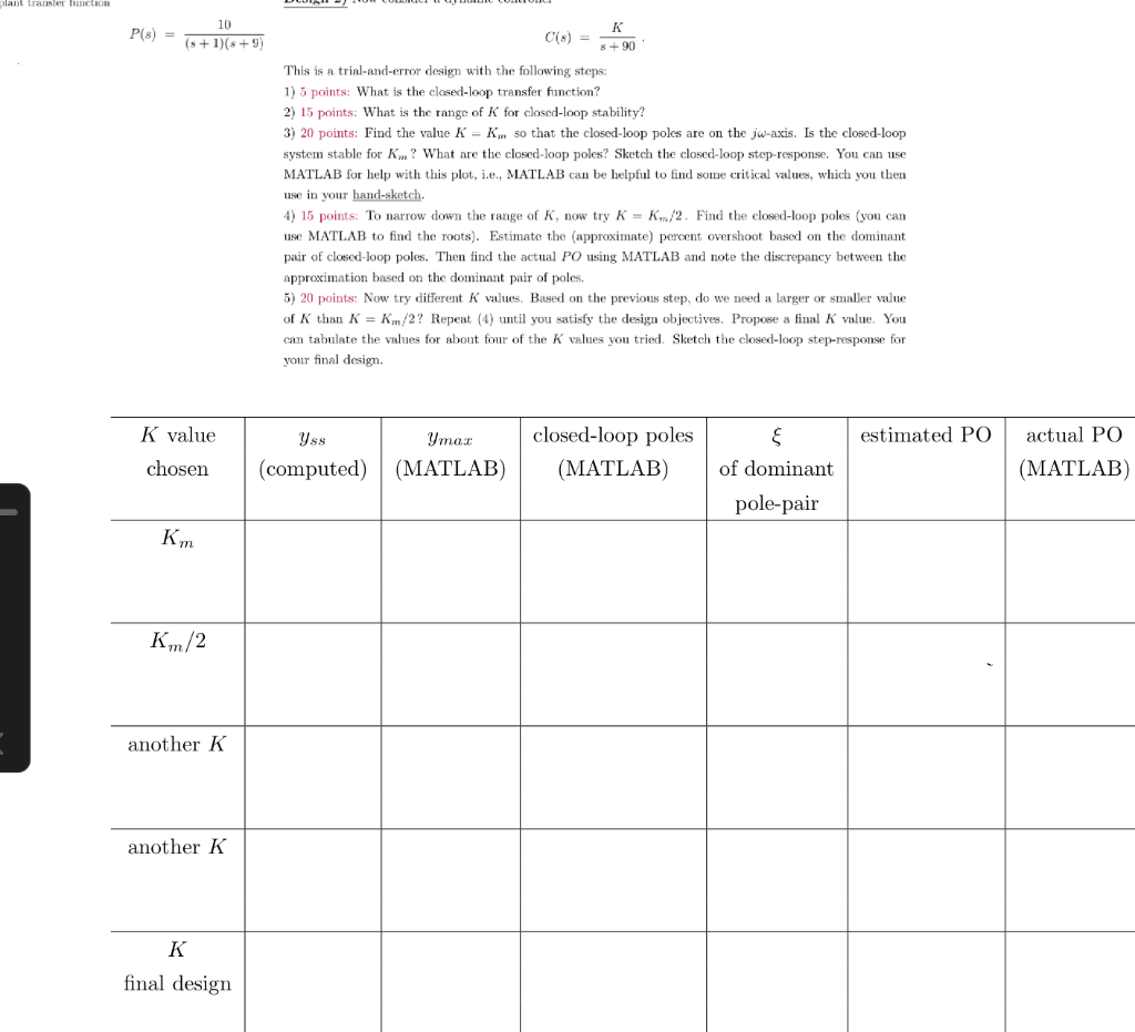 Solved P(s)=(s+1)(s+9)10 C(s)=s+90K. This is a | Chegg.com