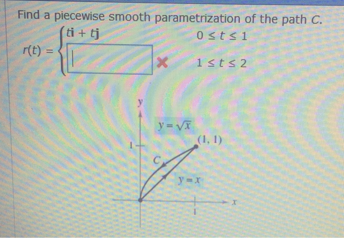 Solved Find a piecewise smooth parameterization of the path | Chegg.com