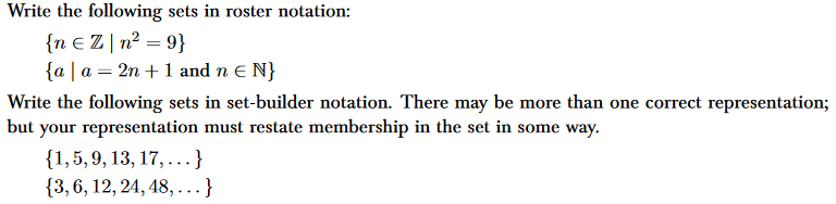 Solved Write the following sets in roster notation: {n e Zn2 | Chegg.com