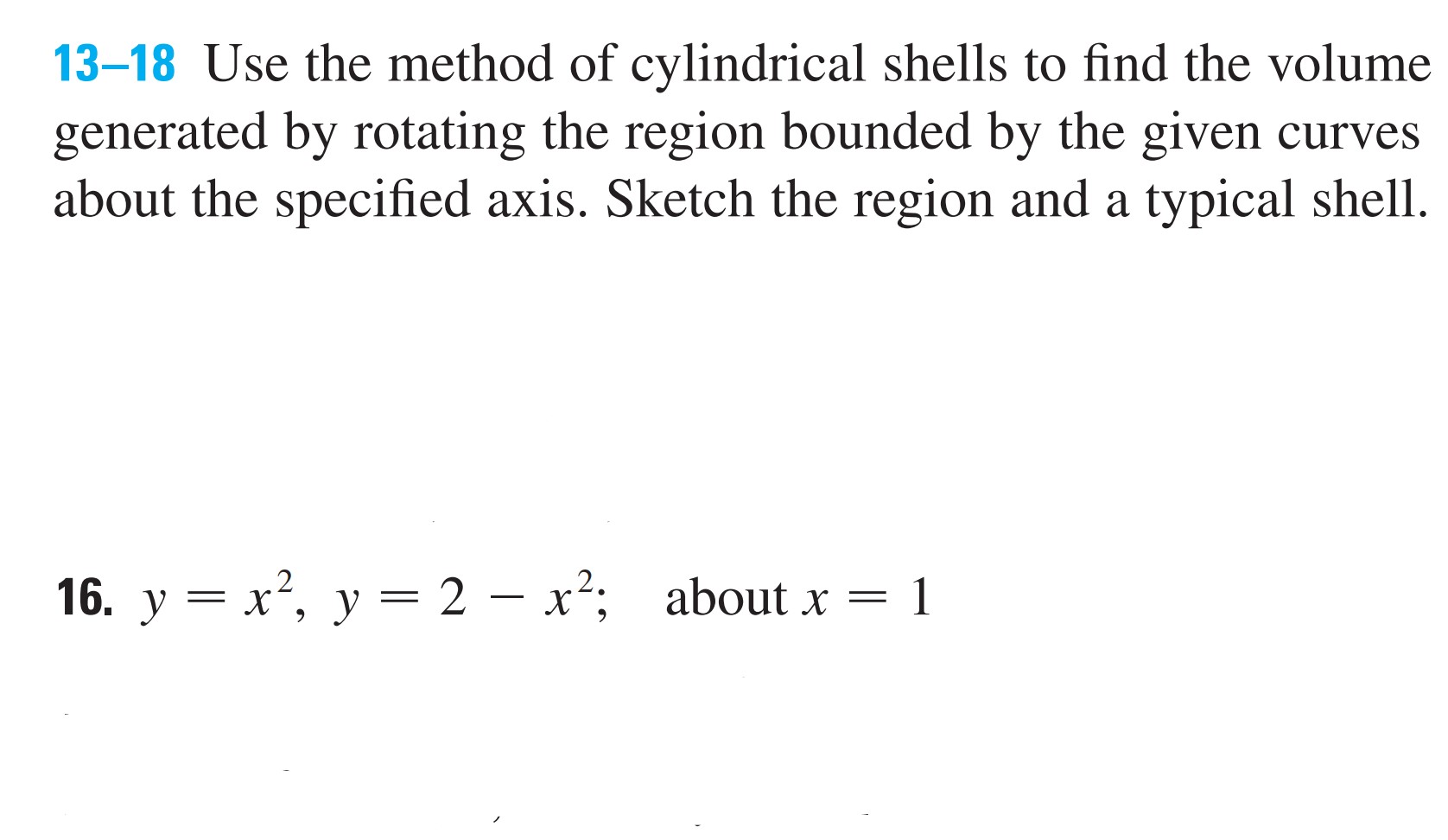 Solved 13-18 Use the method of cylindrical shells to find | Chegg.com