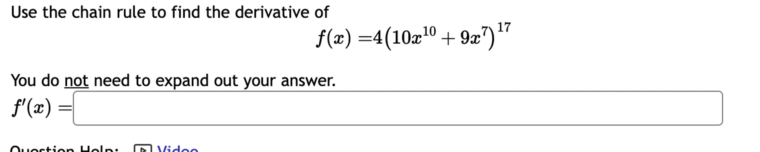 Solved Use the chain rule to find the derivative | Chegg.com
