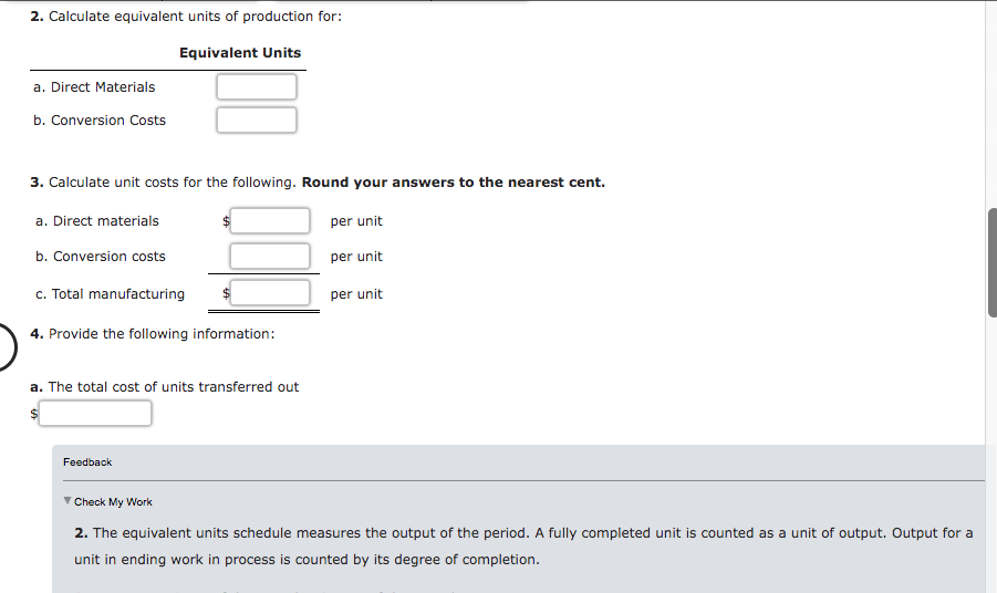 Solved 2. Calculate equivalent units of production for: 3. | Chegg.com