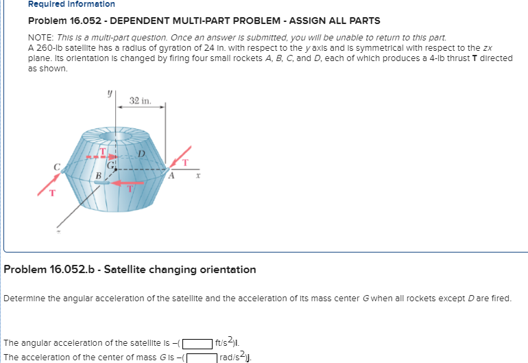 Solved Problem 16.052 - DEPENDENT MULTI-PART PROBLEM - | Chegg.com