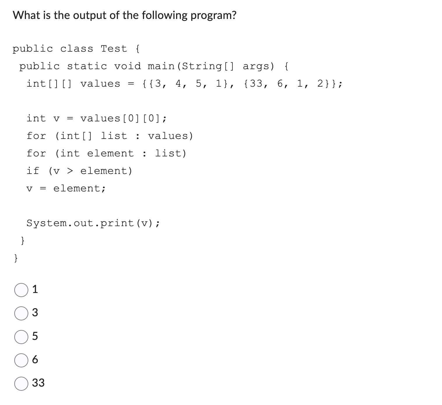 Solved What is the output of the following program?```public | Chegg.com