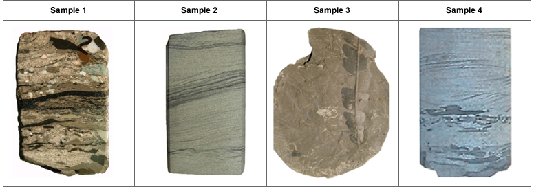 Solved For each of the following core samples: 1. Determine | Chegg.com