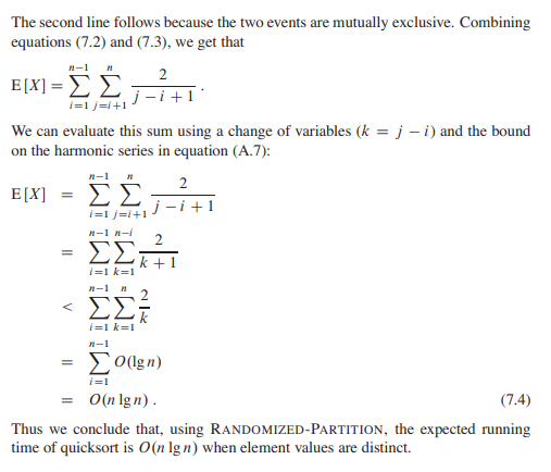 Solved The analysis of the expected running time of | Chegg.com