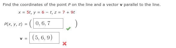 Solved Find the coordinates of the point P on the line and a | Chegg.com