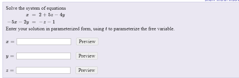 Solved Solve the system of equations Enter your solution in | Chegg.com