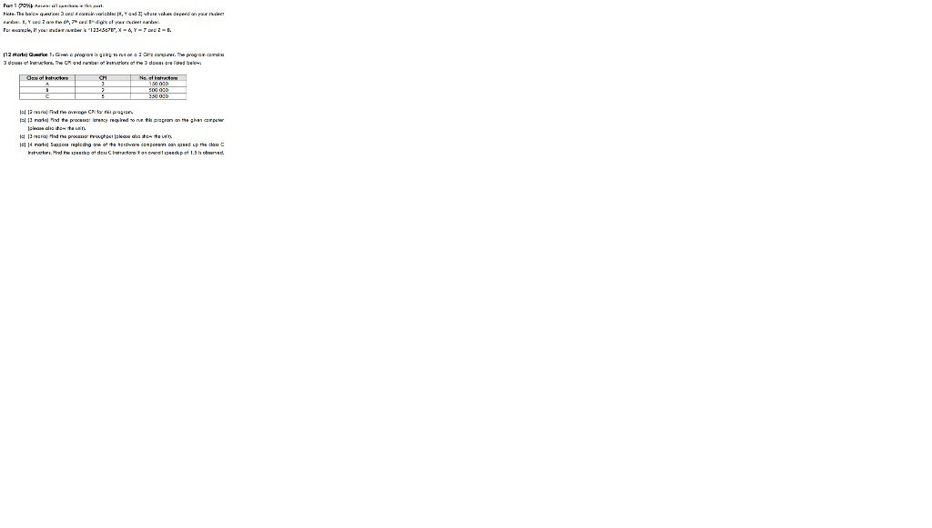 (12 Marks) Question 1: Given a program is going to | Chegg.com