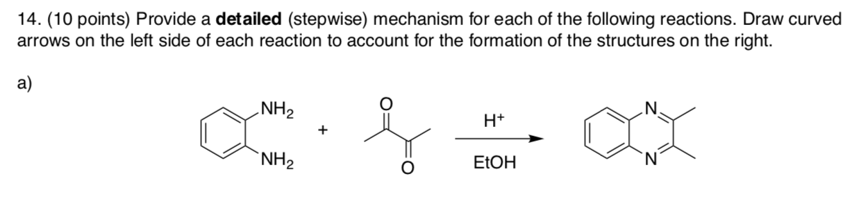 Solved 14. (10 points) Provide a detailed (stepwise) | Chegg.com