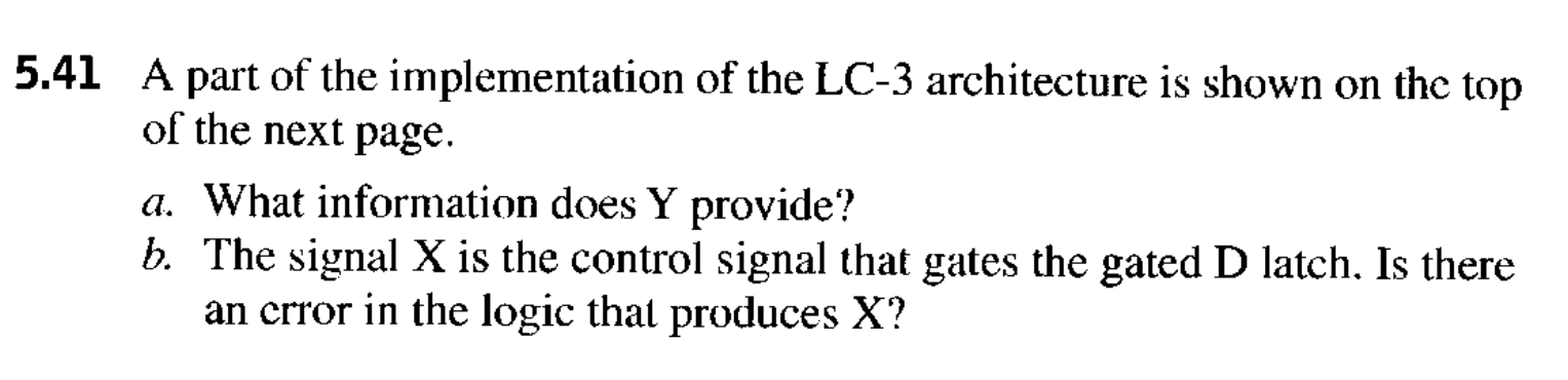 Solved 5.41 A part of the implementation of the LC-3 | Chegg.com