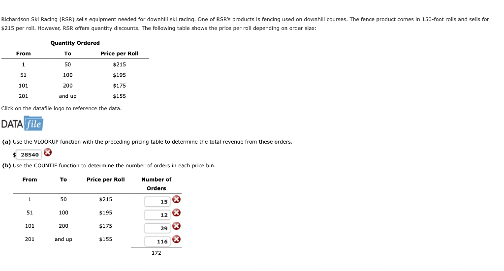 Solved $215 per roll. However, RSR offers quantity | Chegg.com