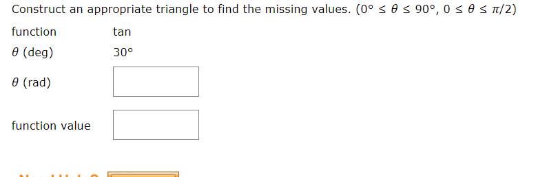 Solved Construct an appropriate triangle to find the missing | Chegg.com