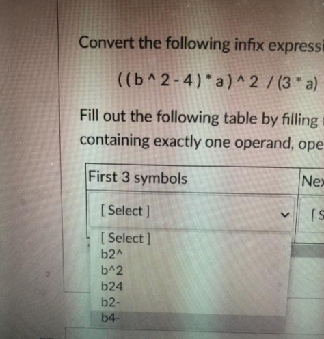 Solved Convert the following infix expression to postfix: | Chegg.com