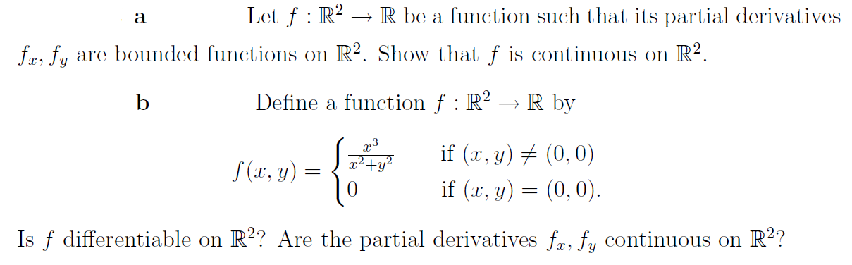 Solved a Let f:R2 R be a function such that its partial | Chegg.com
