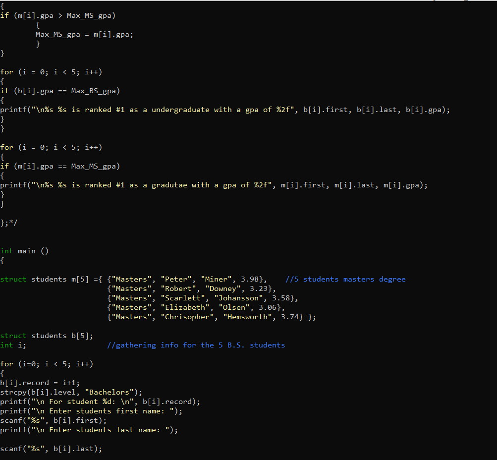 Solved #include #include struct students // structure and | Chegg.com