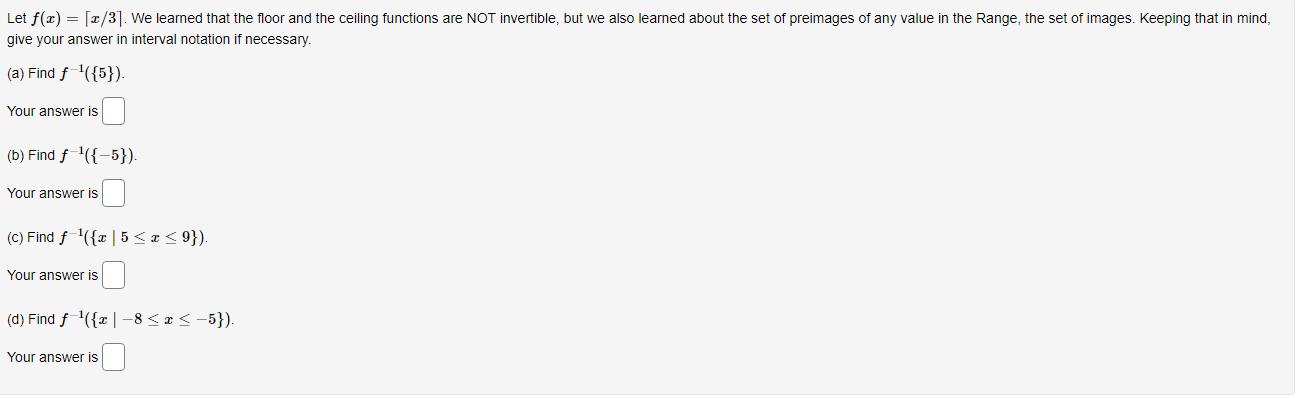 Solved Let f(x) = [2/3]. We learned that the floor and the | Chegg.com
