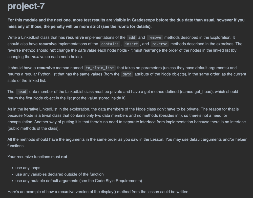 Solved PrOJeGI- For this module and the next one, more test | Chegg.com