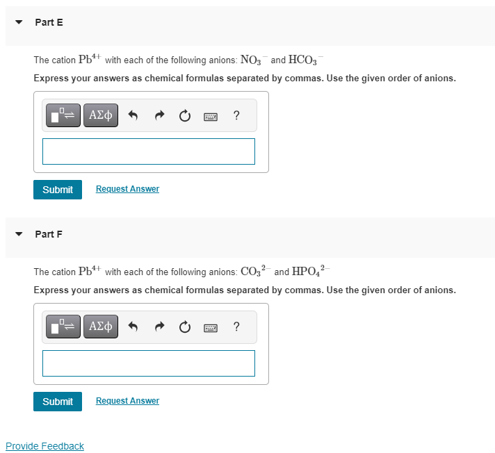 Solved The cation NH4+with each of the following anions: | Chegg.com