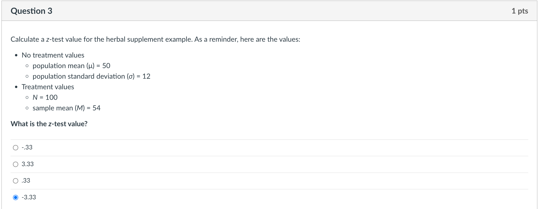 Solved Calculate a z-test value for the herbal supplement | Chegg.com