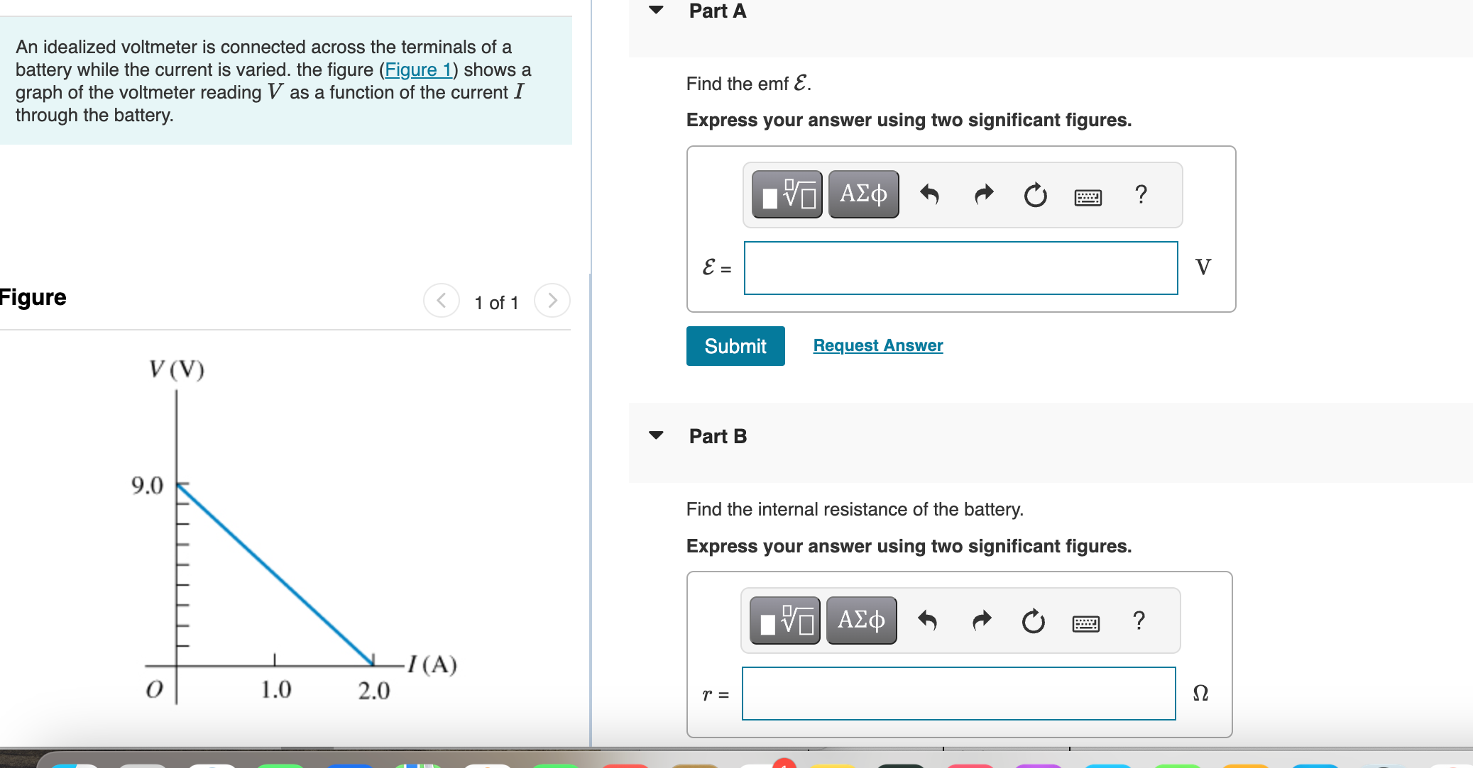 Solved An idealized voltmeter is connected across the | Chegg.com