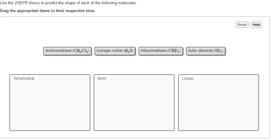 Solved Use the VSEPR theory to predict the shape of each of | Chegg.com