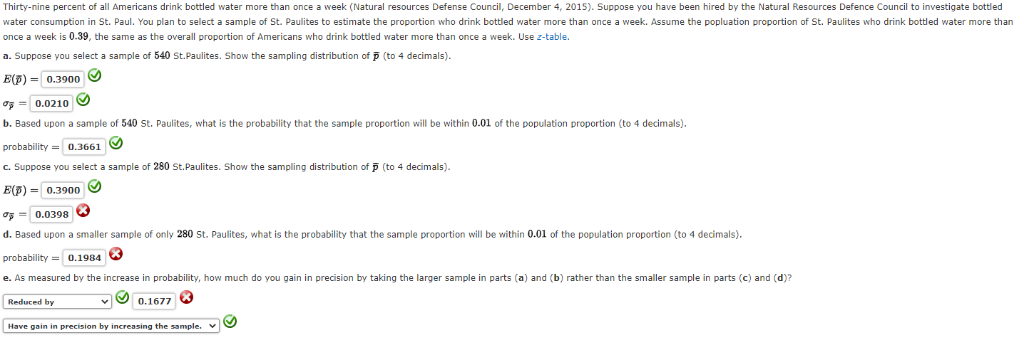 Solved Thirty-nine percent of all Americans drink bottled | Chegg.com