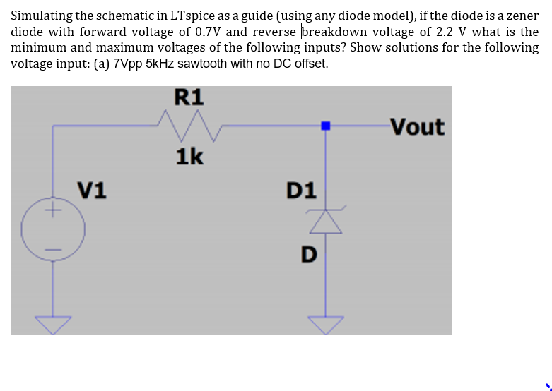 Solved Simulating the schematic in LTspice as a guide (using | Chegg.com