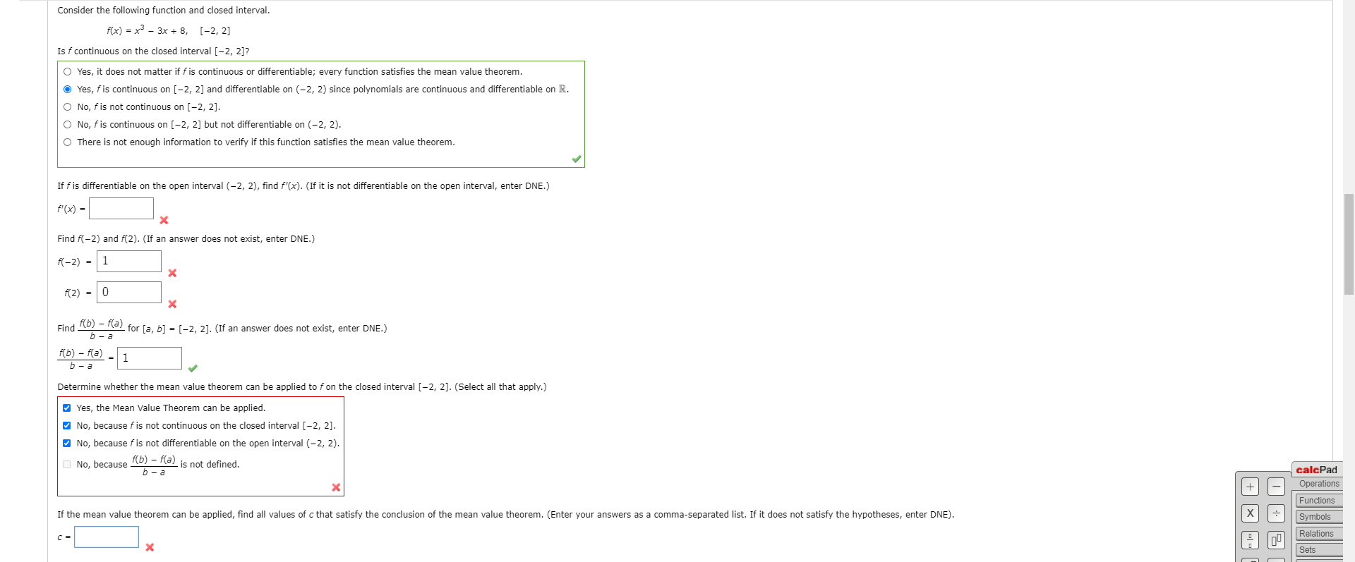 Solved Consider the following function and closed interval. | Chegg.com