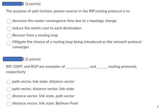 Solved The purpose of split horizon, poison reverse in the | Chegg.com