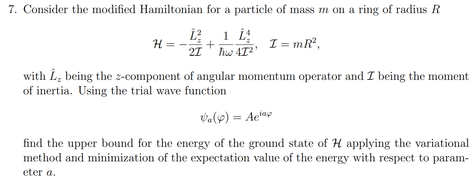 Solved 7. Consider the modified Hamiltonian for a particle | Chegg.com