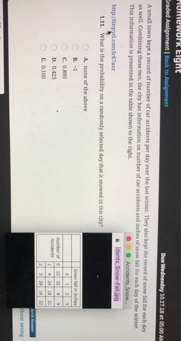 Solved Homework Eight Graded Assignment | Back to Assignment | Chegg.com