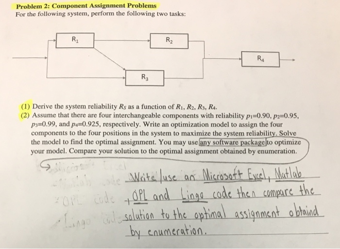 Solved Component Assignment Problems For the following | Chegg.com